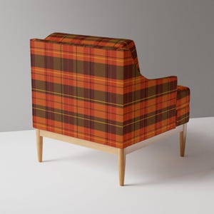 Retro Plaid Upholstery Fabric- 70s Check by Sterlingart - Seventies ...