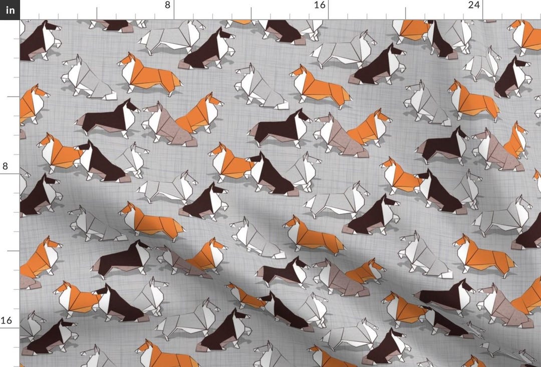 Collies Fabric Origami Collie Friends by Selmacardoso Origami Dog ...