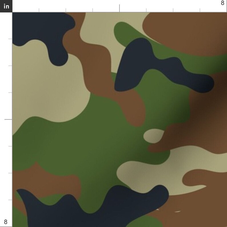 Green Camouflage Woodland Fabric Woodland Camo Pattern by - Etsy
