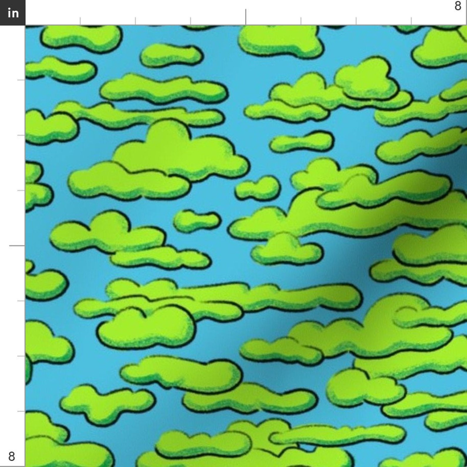 Toxic Clouds Fabric Fallout Clouds Uranium by - Etsy