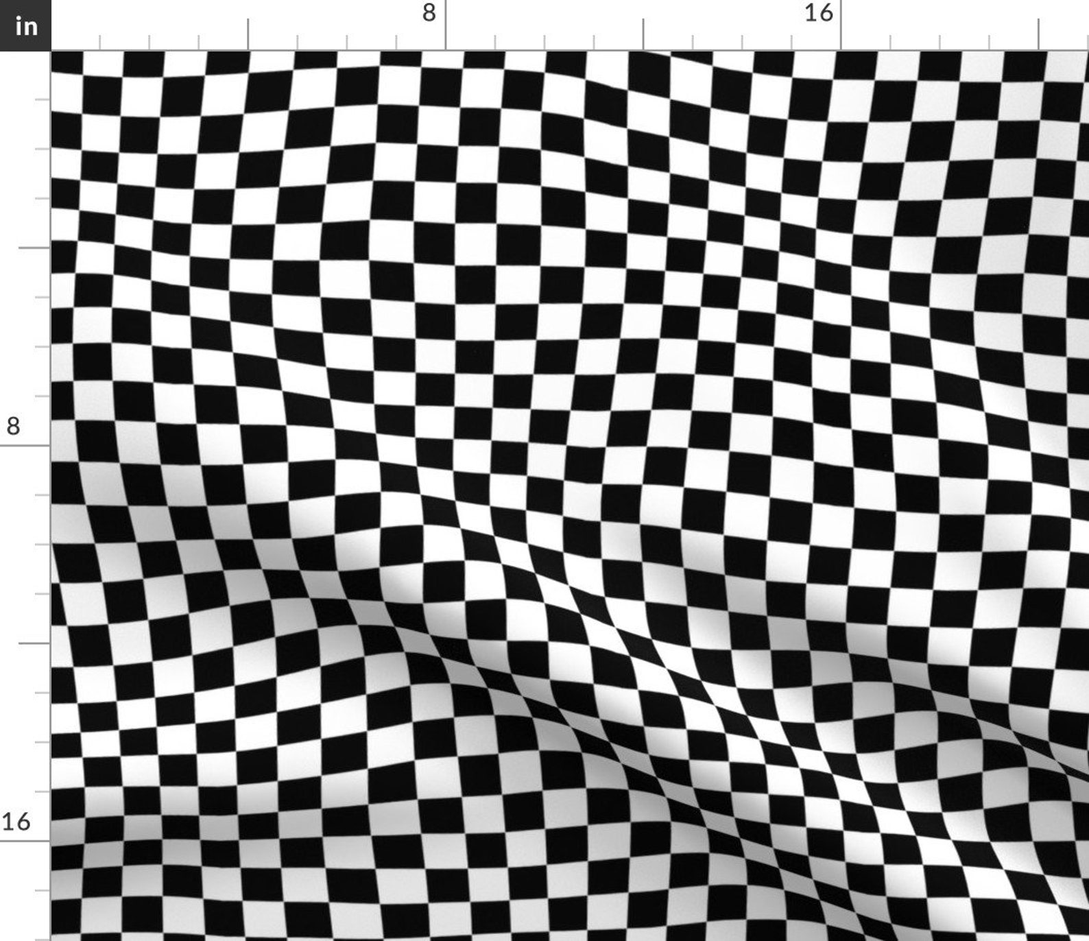 Wavy Racing Flag Fabric Wavy Checkered Race Flag by Wren - Etsy