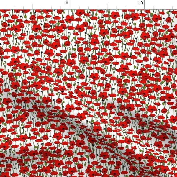 Poppy Fabric - Etsy