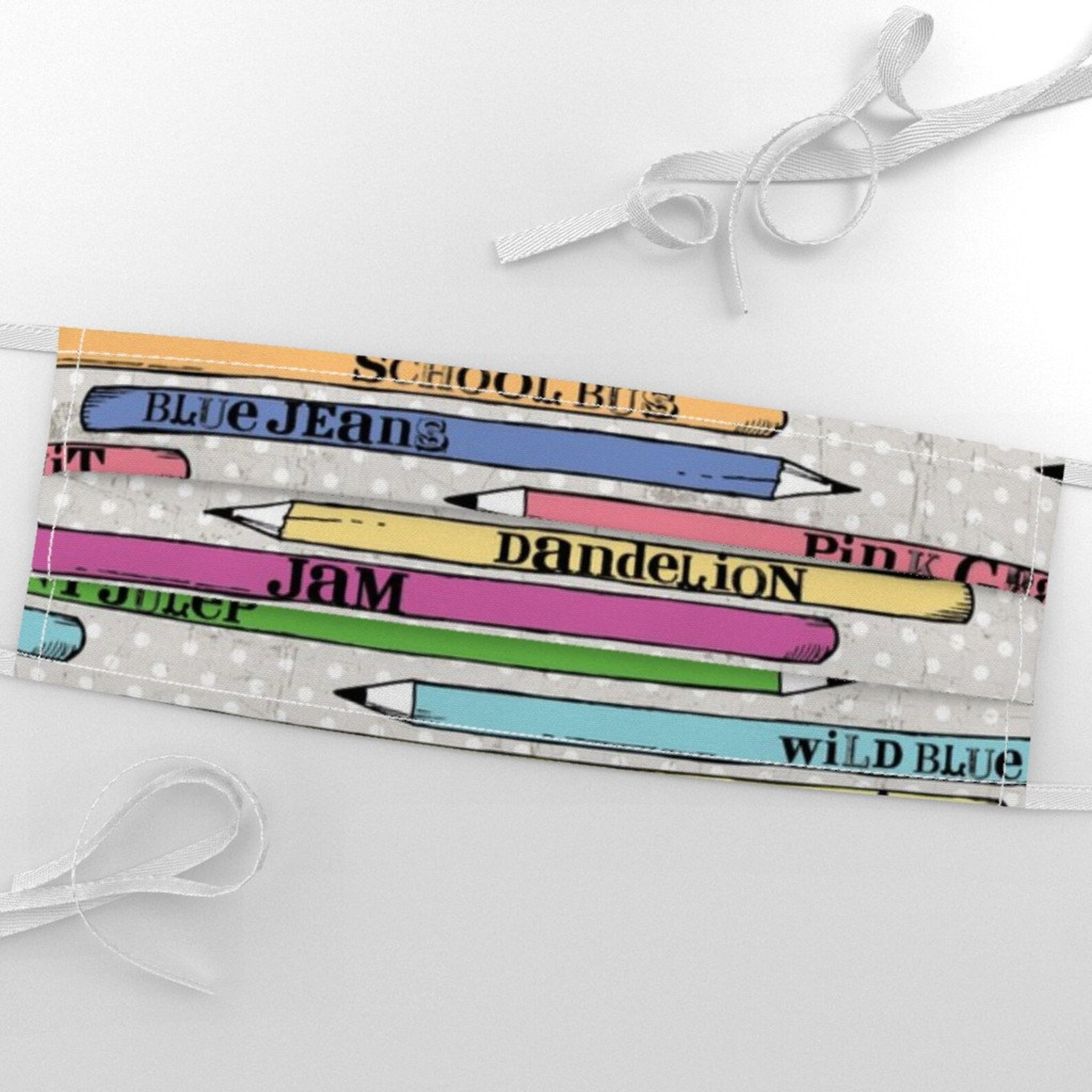 Vintage Colored Pencil Fabric Colour Me Vintage by | Etsy