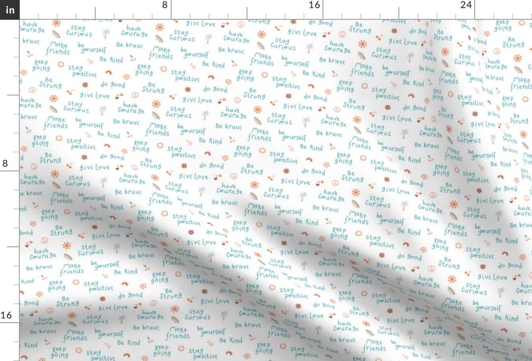 Affirmations Fabric - Positive Kids by Juneandjoy - Good Vibes Positive ...