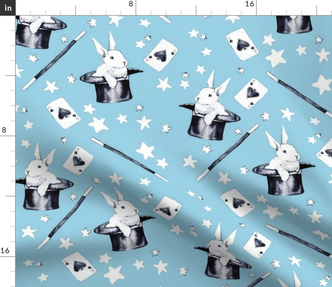 Rabbit Top Hat Fabric Hocus Pocus Abra-carabbit by Logan - Etsy