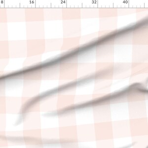 Pink Gingham Fabric - Pink and White Gingham by Peacoquettedesigns ...