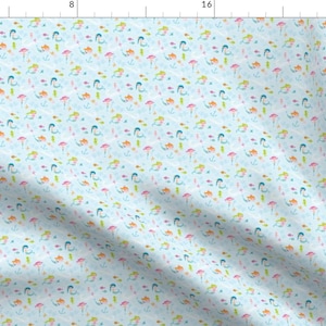 Mermaid Fabric - Blue Mermaid Small Scale by Shindigdesignstudio ...