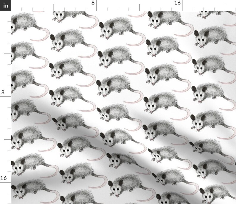 Possum Fabric Possum by Rachel Wilson Possum Woodland - Etsy