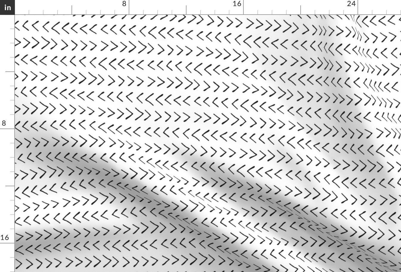 Arrows Fabric - Arrows - Small by Thin Line Textiles - Boho Geometric ...