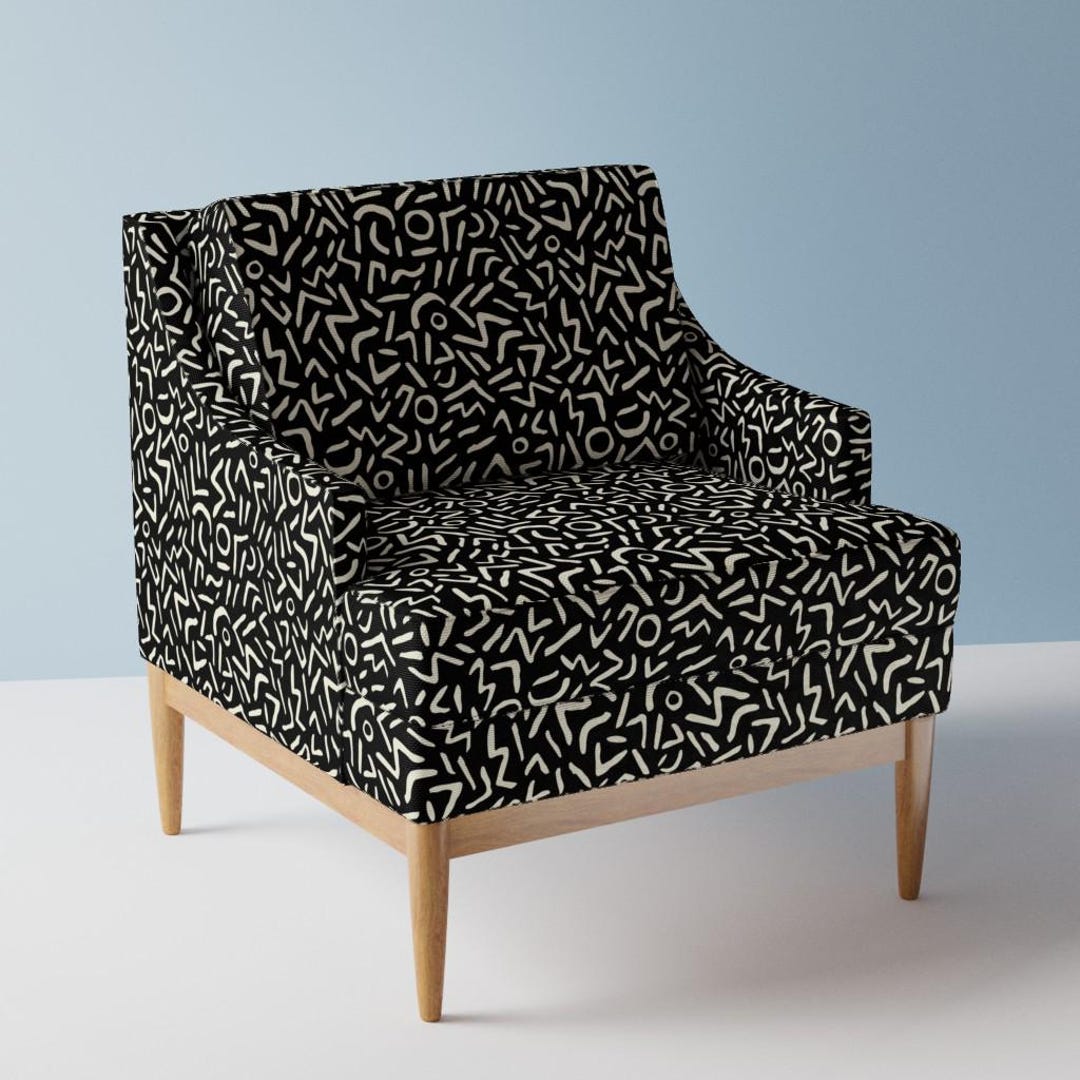 Geometric Abstract Upholstery Fabric- Dark Abstract by Malyskastudio ...