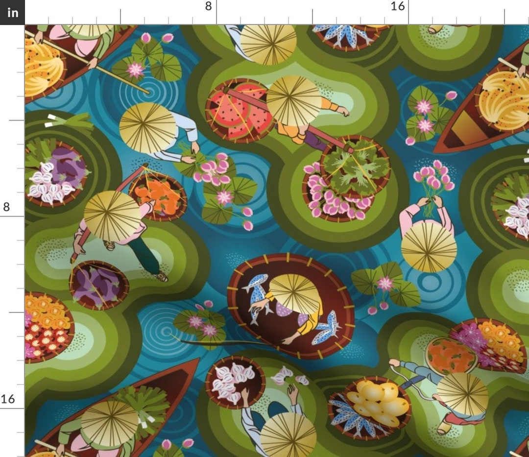 Vietnam Fabric the Fantastic Colors of Vietnam by Heidi-abeline Water ...