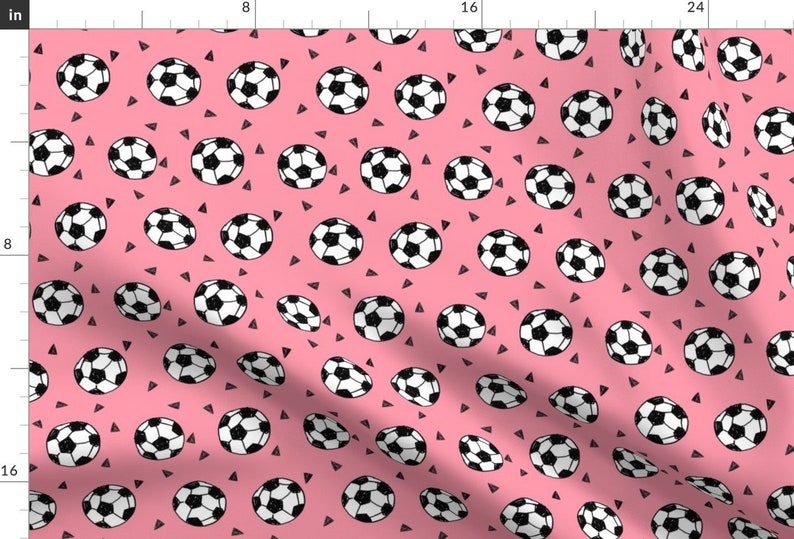 Pink Soccer Fabric Soccer Football Fabric Pink Girls Sports | Etsy
