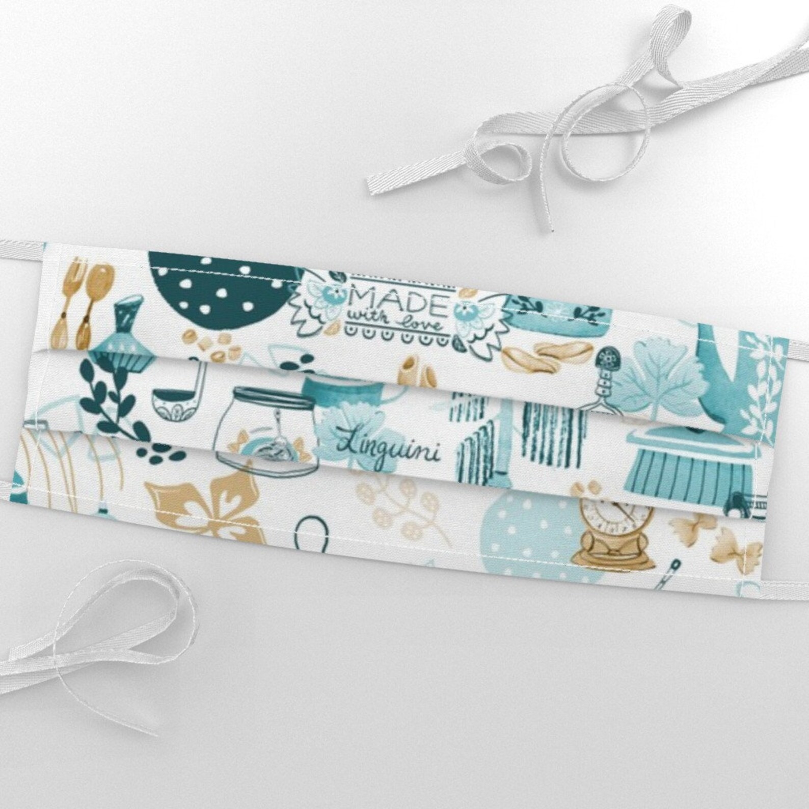 Homemade Pasta Fabric Kitchen Fabric Pasta Made With Love by - Etsy