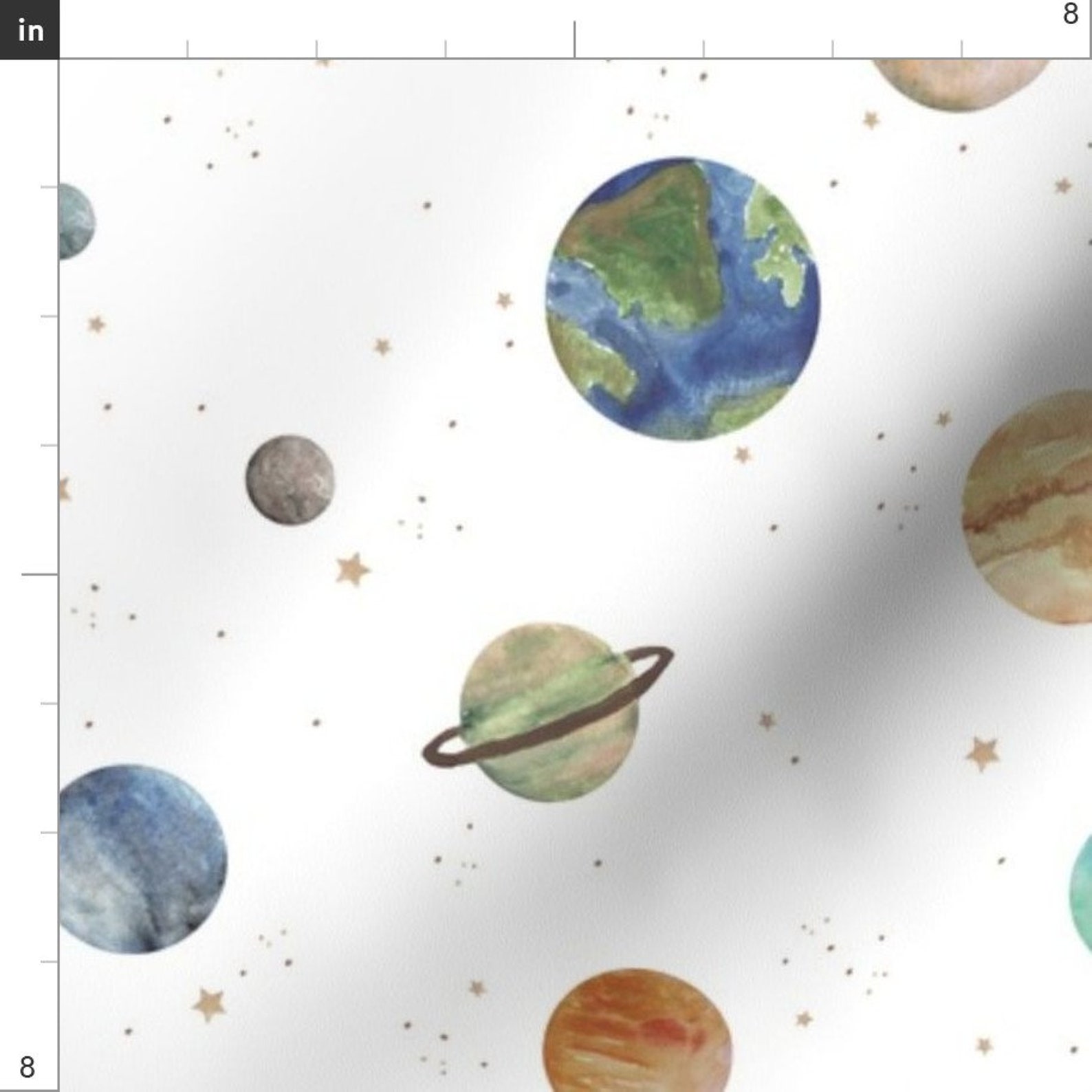 Solar System Fabric Solar System by Shelbyallison - Etsy