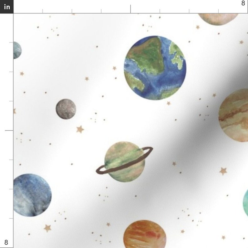 Solar System Fabric Solar System by Shelbyallison - Etsy