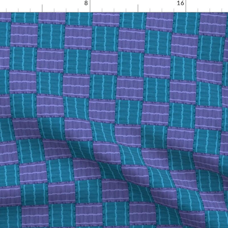 Purple Teal Fabric - Etsy
