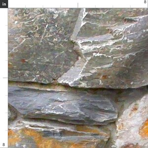 Rock Wall Fabric Castle by Koalalady Stone Shale Geology Earth Gray ...