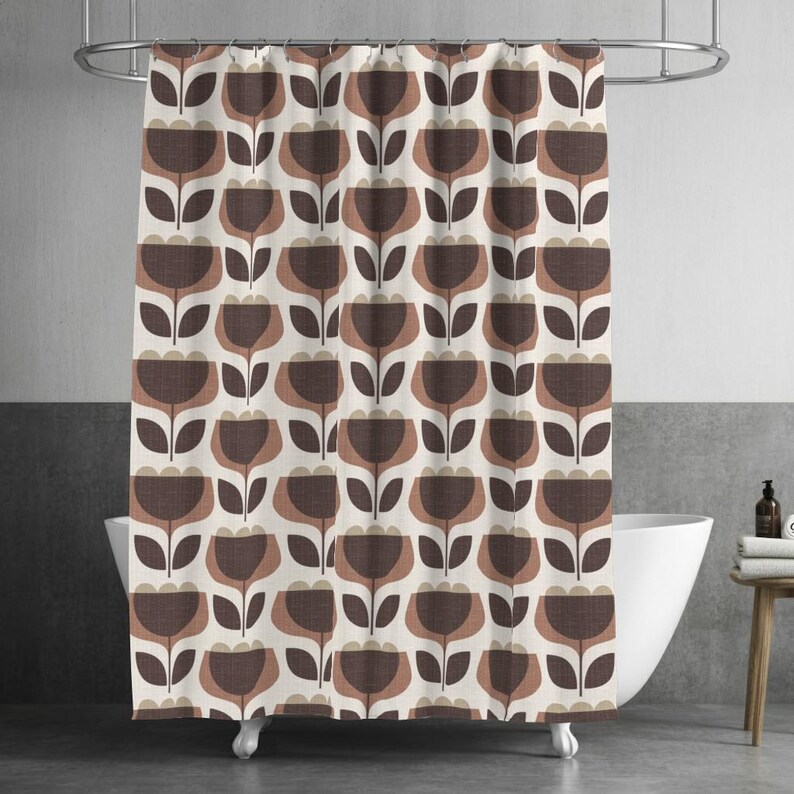 Mid-century Modern Extra Wide Sateen Fabric Scandi Faux Texture Earth ...