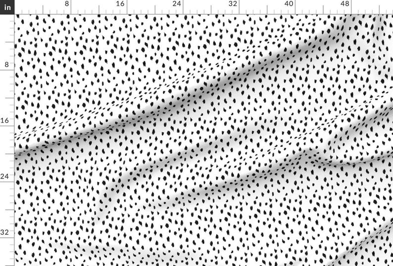 Spots Doodled Sketch Fabric - Seeing Spots in Porcelain by ...