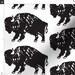 Bison Fabric Bison Print Black and White by Kelly Korver Bison Buffalo ...
