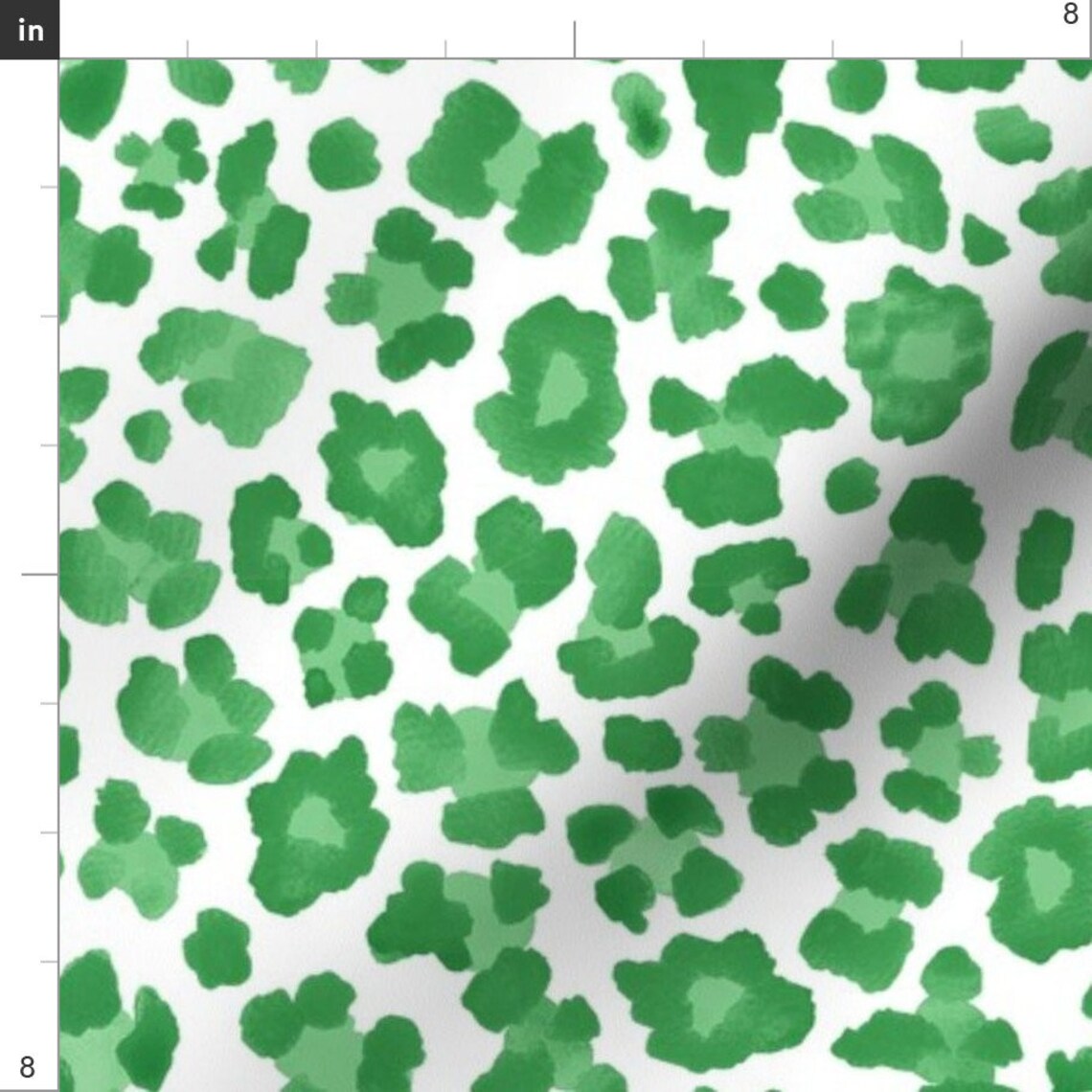 Leopard Green Animal Print Fabric 8 Leopard Print - Etsy