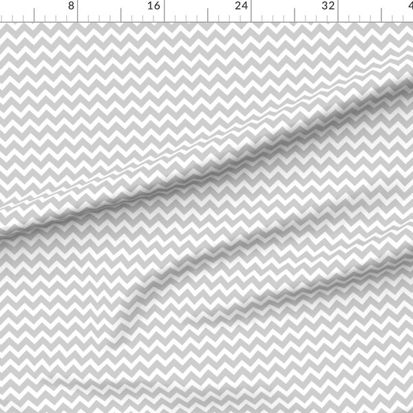 Grey Chevron Fabric - Etsy