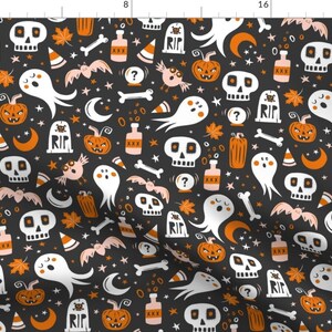 Black Halloween Spooky Ghost Fabric Halloween Haunting - Etsy
