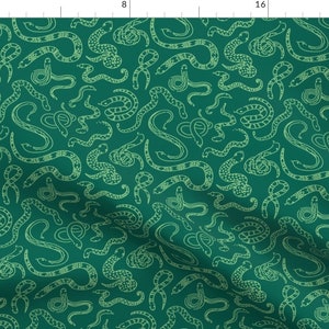 Snake Fabric Snake Outlines Green by Electrogiraffe Snake Aztec Tribal ...