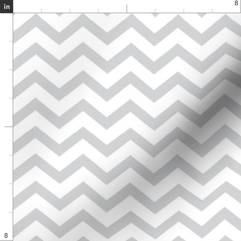Chevron Fabric Chevron Light Grey by Misstiina Chevron - Etsy