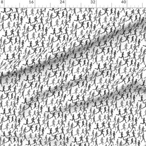 Marathon Runners Fabric - Runners by Landpenguin - Athletic Marathon ...