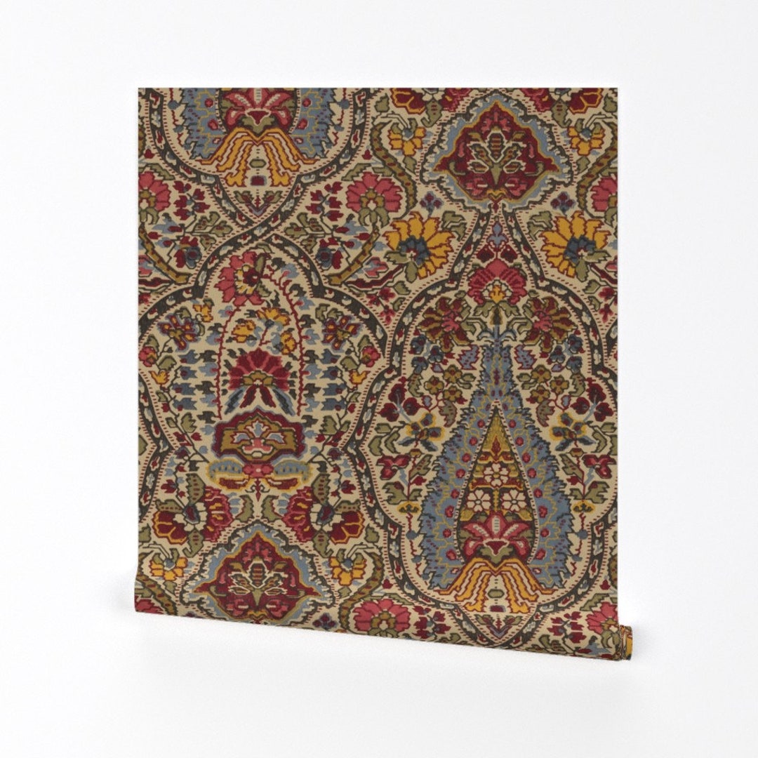 Paisley Wallpaper Alfred Paisley by Peacoquettedesigns Autumn Vintage ...