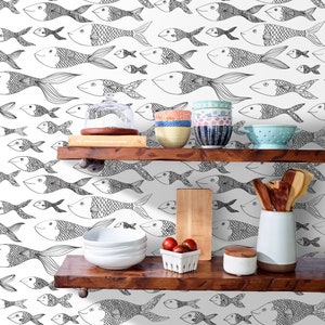 Doodle Fish Wallpaper doodle Fish in Black and White by Natalievmason ...