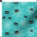 Spiders Fabric Spiders and Webs on Teal Blue Halloween by Misstiina ...