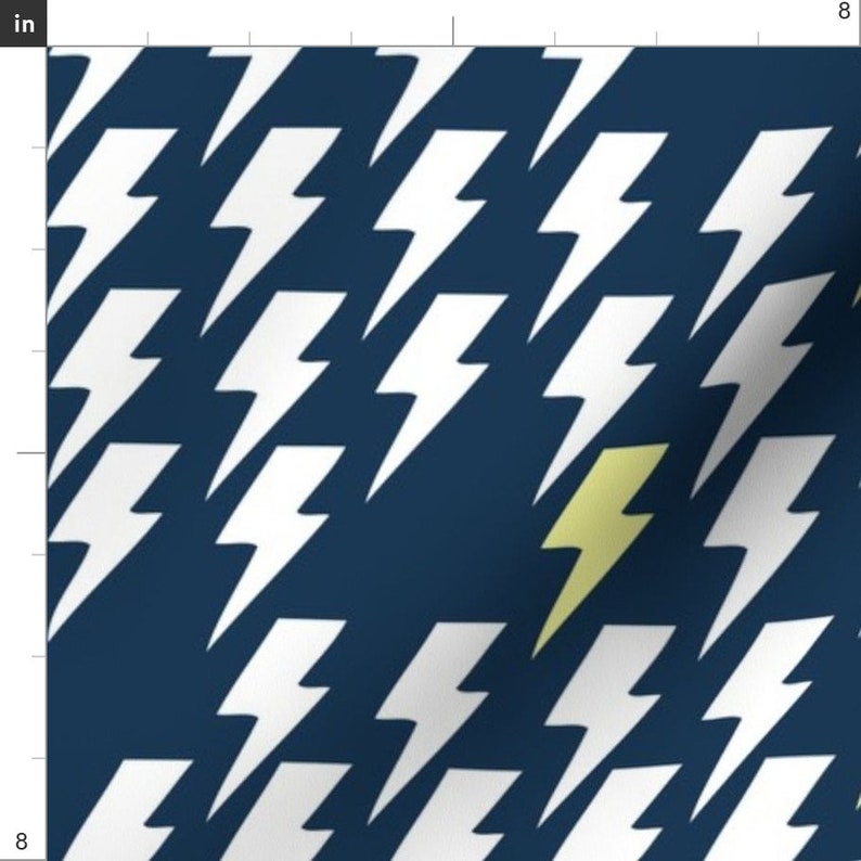Navy Flash Fabric Bolts1 by Littlefacesapparel Lightning - Etsy