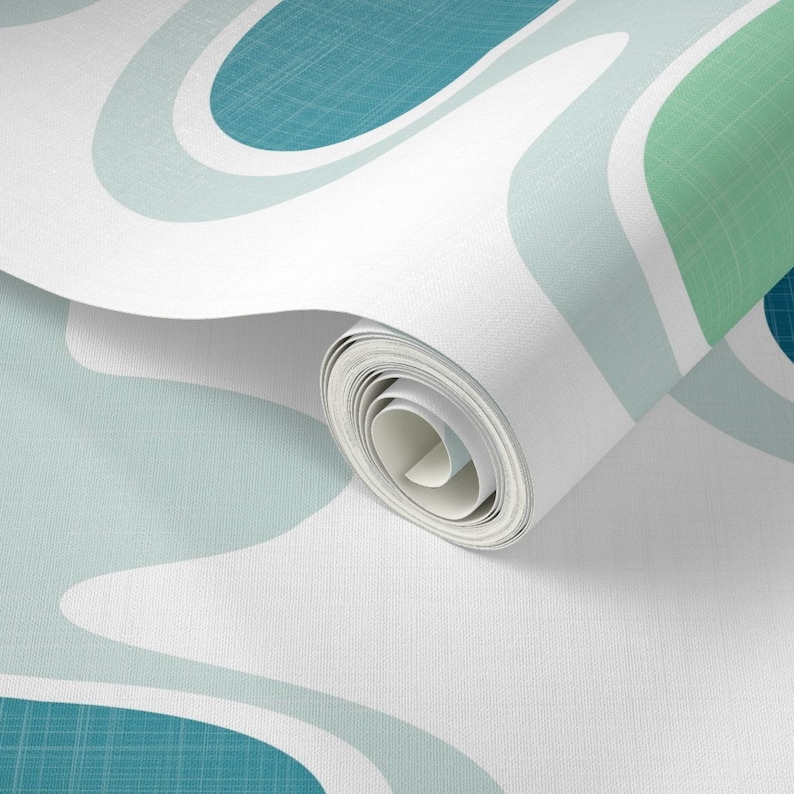Retro MCM Wallpaper Palm Springs Bubbles by Luciafontes - Etsy