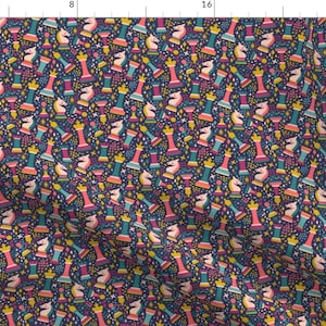 Chess Game Fabric - Chess Magic by Magicforestory - Chess Print ...