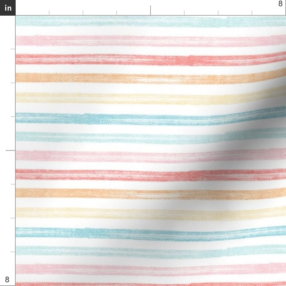 Soft Pastel Stripes Fabric Stripes Easter/spring Pastel by - Etsy