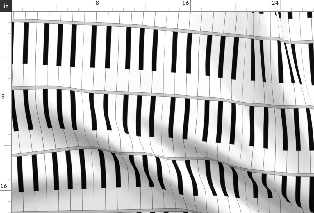 Keyboard Show Fabric - 01920731 Pianoforte Keyboard - Life-sized by Sef ...