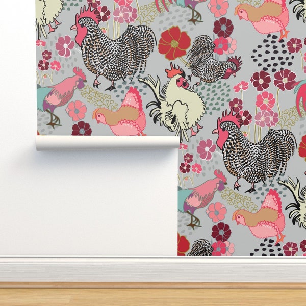 Rooster Wallpaper - Etsy