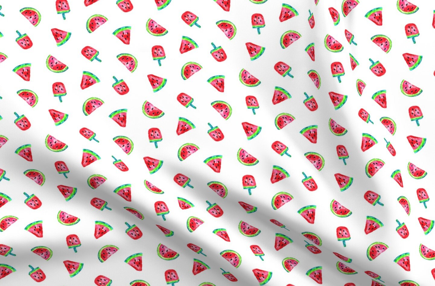 Watercolor Watermelon Fabric Watermelon Toss By Ileneavery | Etsy