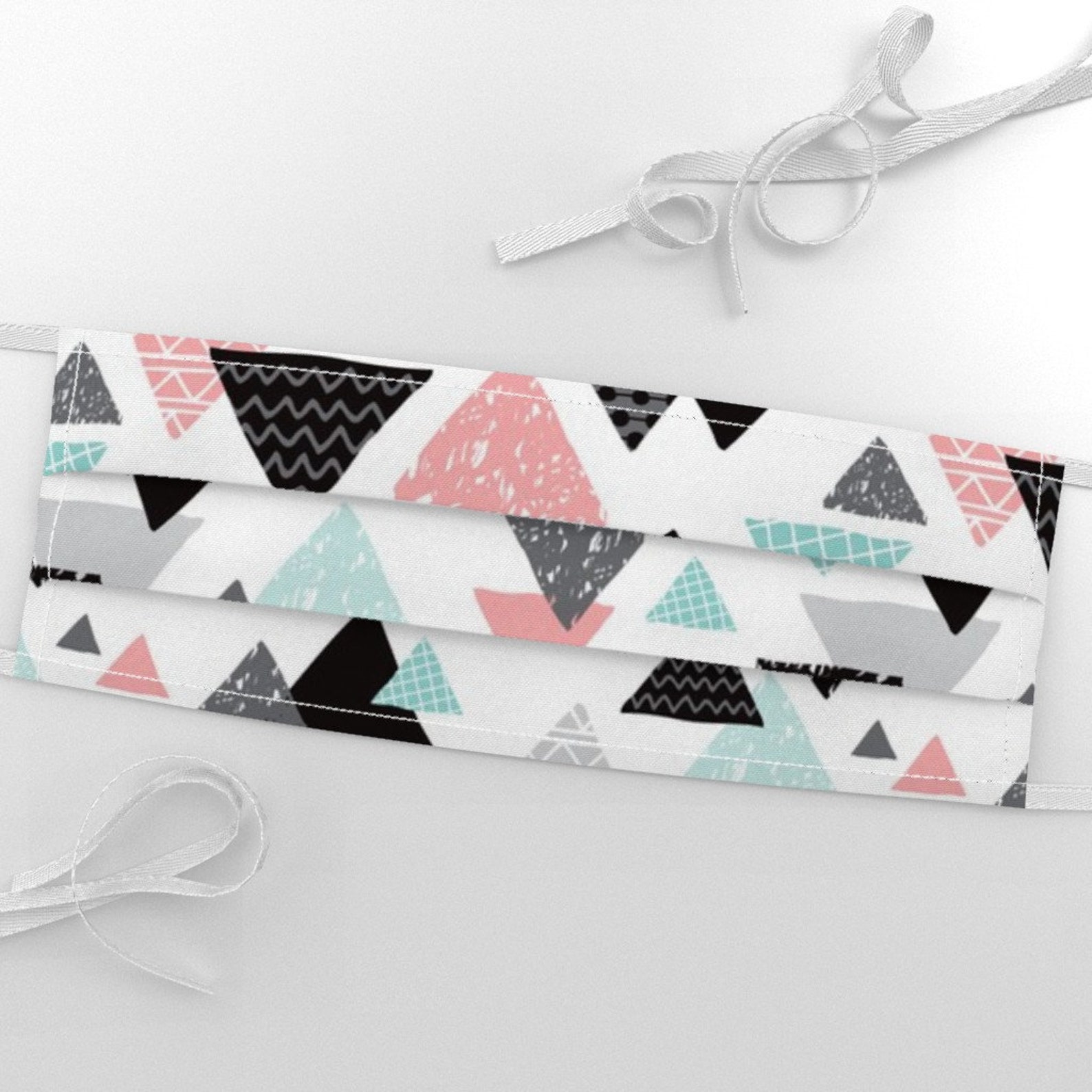 Triangles Fabric Geometric Triangle by Littlesmilemakers | Etsy