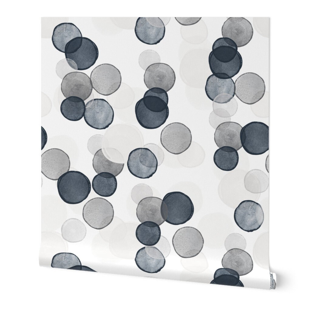 Watercolor Dots Wallpaper Watercolor Bubbles by Ivieclothco | Etsy