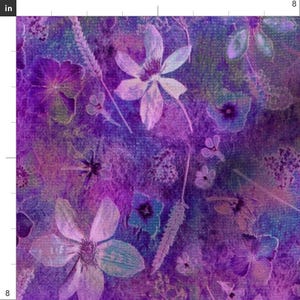 Royal Purple Fabric Midnight Garden by Mypetalpress Royal Purple Floral ...