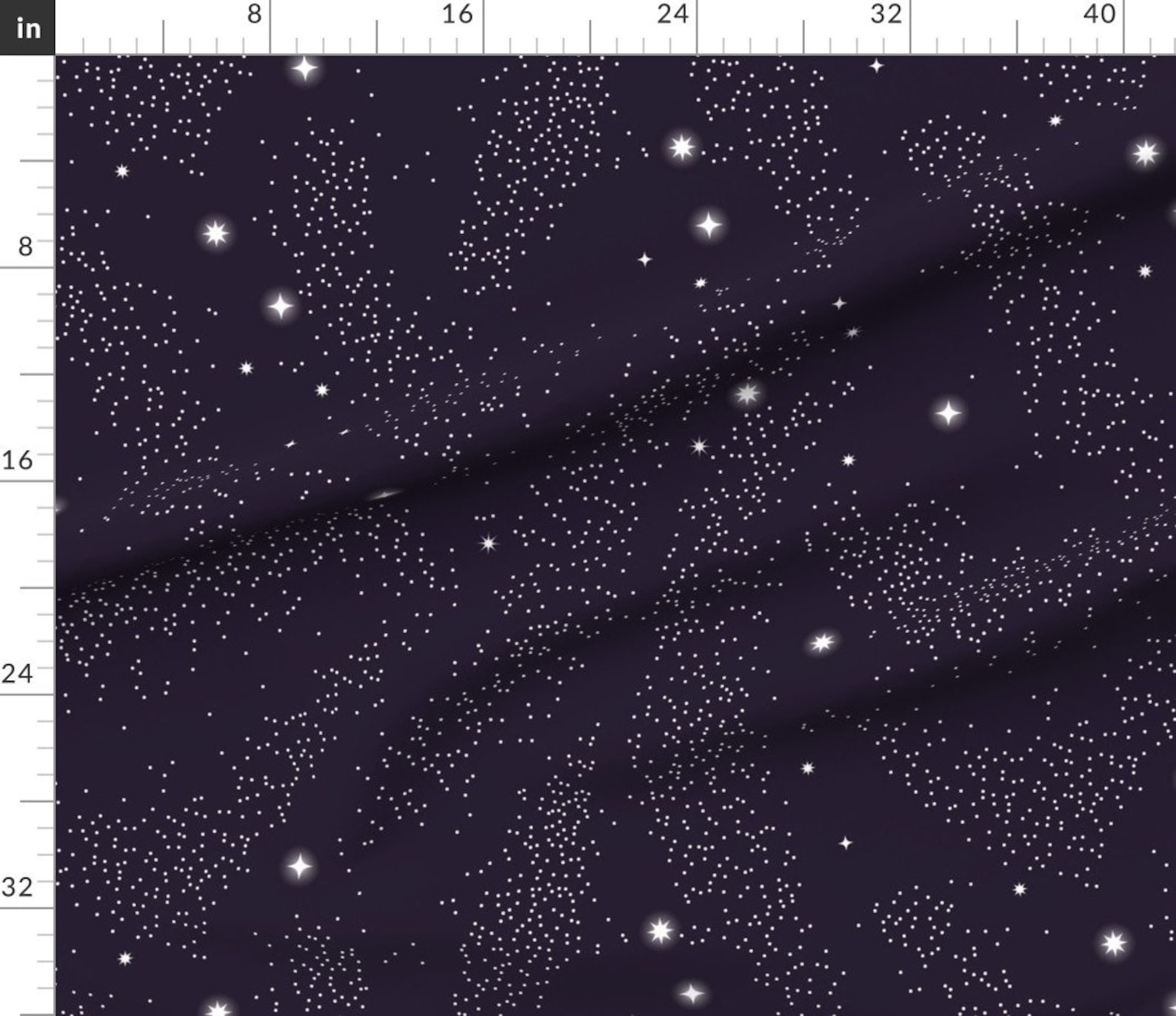 Purple Celestial Fabric Universe Galaxy Pattern 5 By | Etsy