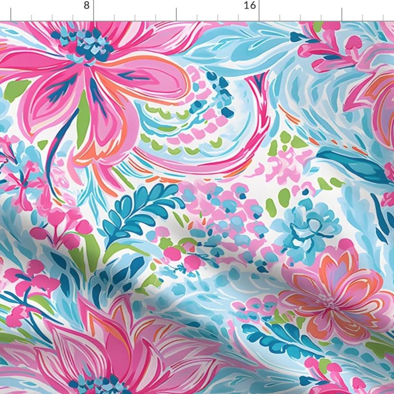 Pink Beachy Fabrics - Etsy