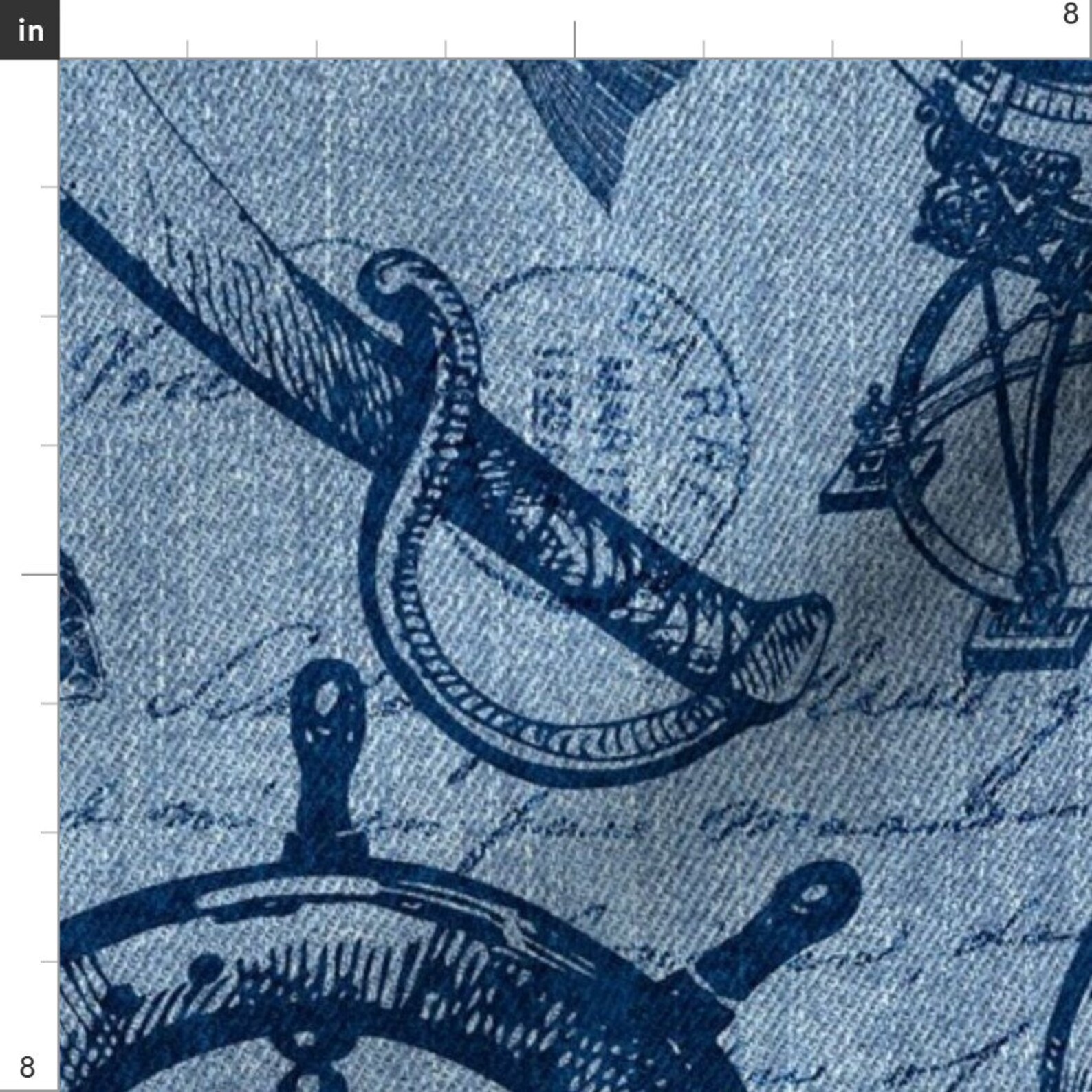 Vintage Nautical Fabric Ahoy Pirates by Andrea_haase_design - Etsy