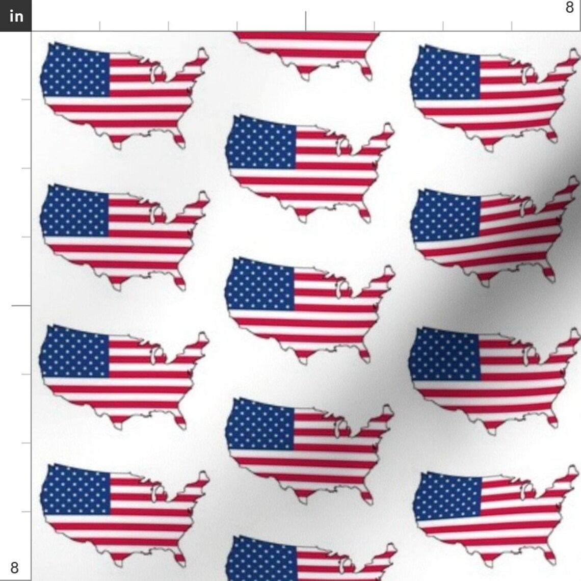 American Flag Fabric Usa Flag Overlay by Thinlinetextiles - Etsy