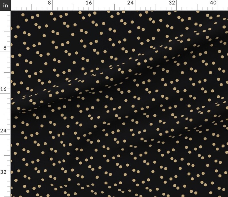 Faux Gold Glitter Fabric Gold Glitter Scattered Polka Dots - Etsy