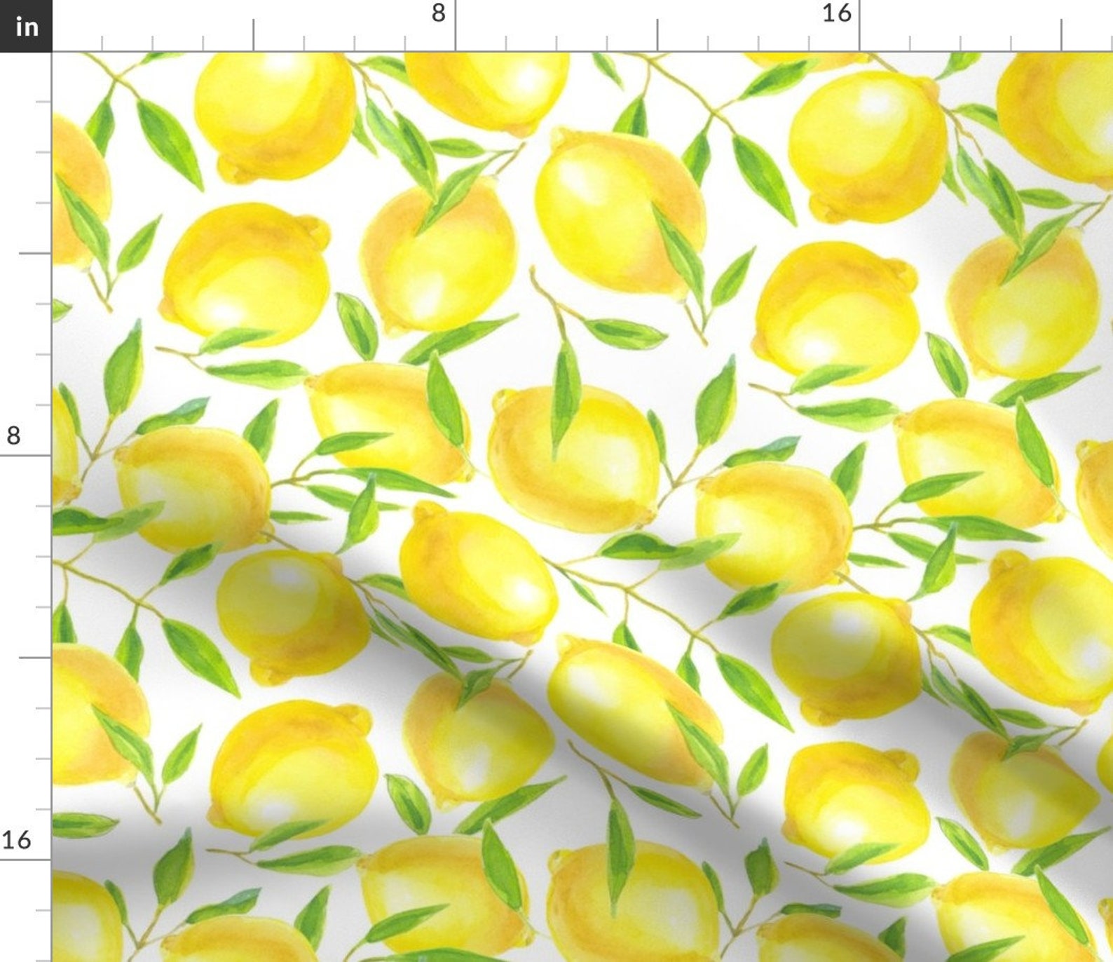 Citrus Yellow Lemon Trees Fruit Fabric Lemons Pattern Design - Etsy