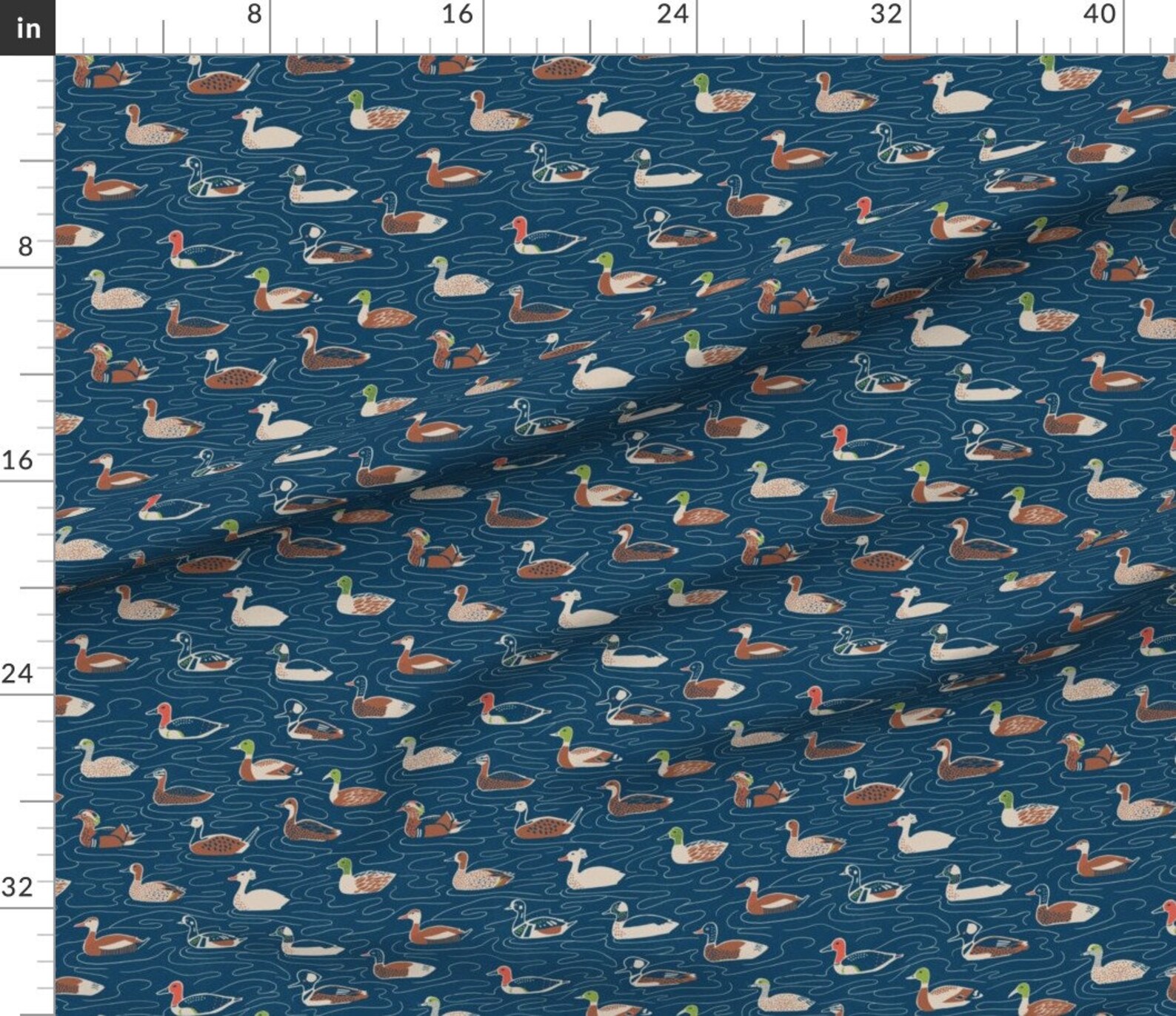 Duck Fabric Duck Duck... Duck by Caleb Luke Lin Duck Pond - Etsy